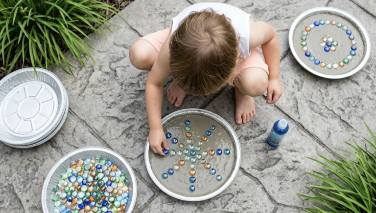 DIY Painted Garden Stepping Stones for Kids